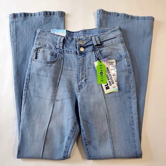 Blue Spice | Jeans | New Blue Spice High Waist Flare Leg Light Blue ...